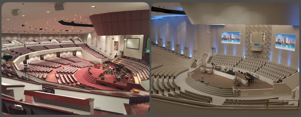 Westside Church Before and After - Church Interiors, Inc.