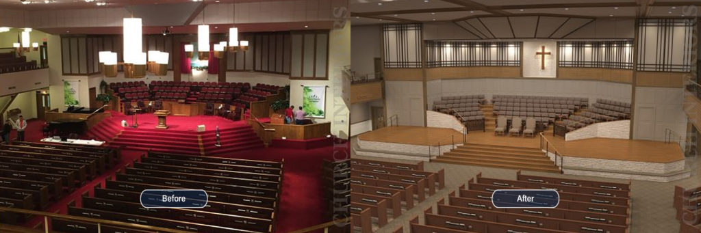 Church Interiors Projects Before & After Images