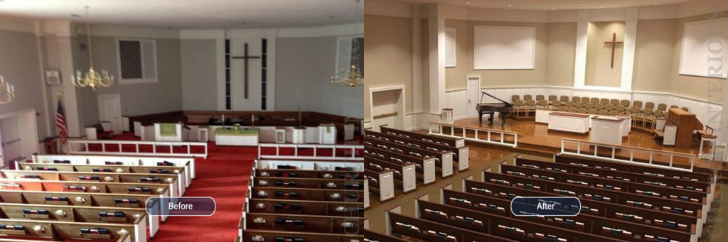Church Interiors Projects Before & After Images