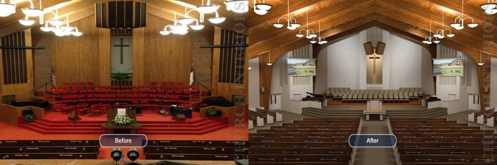 Church Interiors Projects Before & After Images