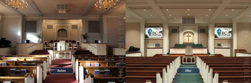 Church Interiors Projects Before & After Images