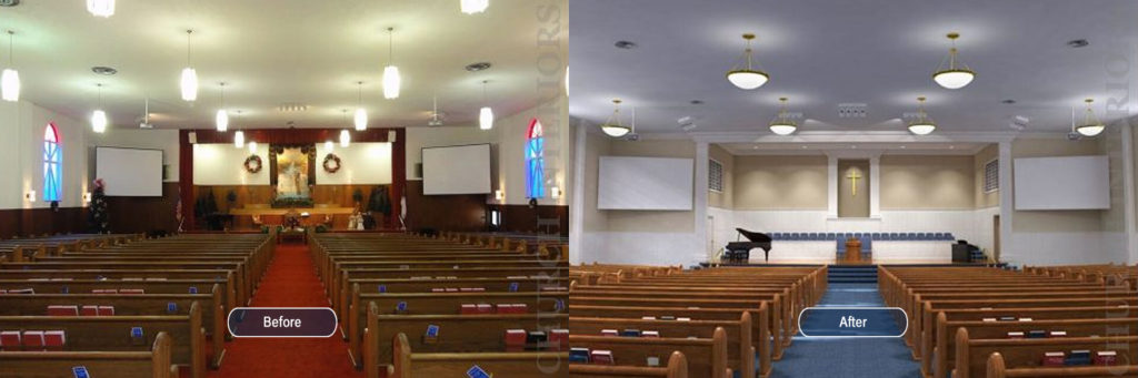 Church Interiors Projects Before & After Images