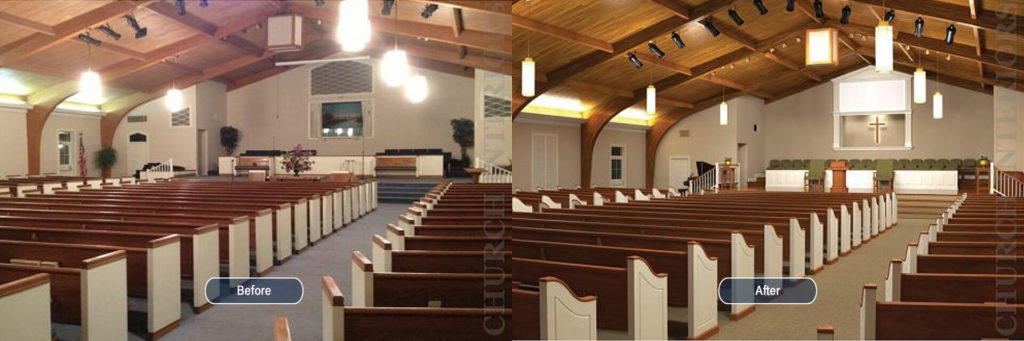 Church Interiors Projects Before & After Images