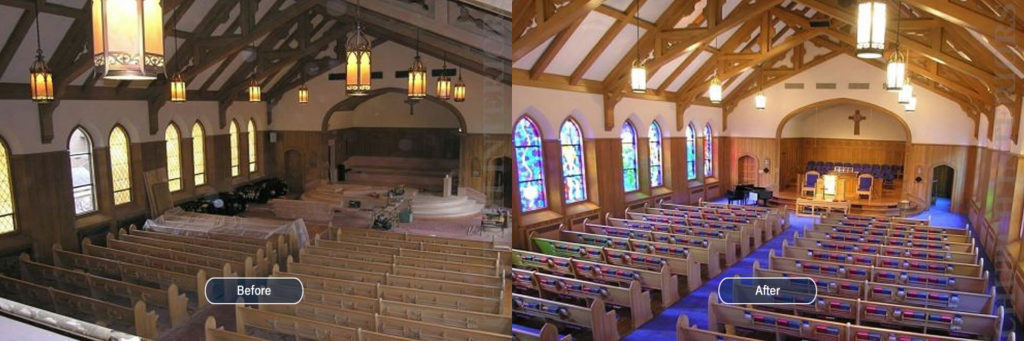 Church Interiors Projects Before & After Images