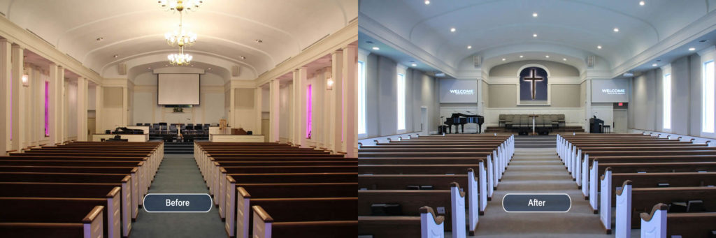 Church Interiors Projects Before & After Images