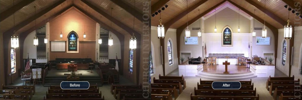 Church Interiors Projects Before & After Images
