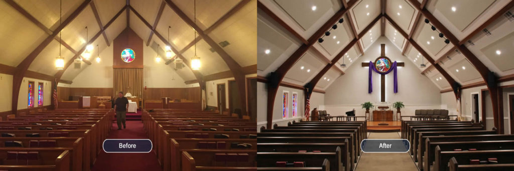 Church Interiors Projects Before & After Images